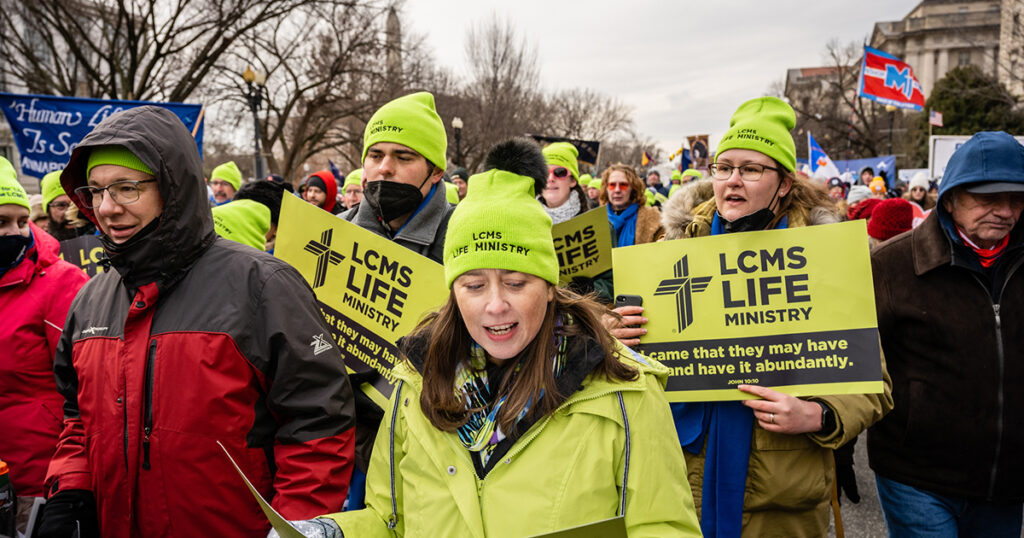 'A march behind the cross': Lutherans advocate, teach, care for life